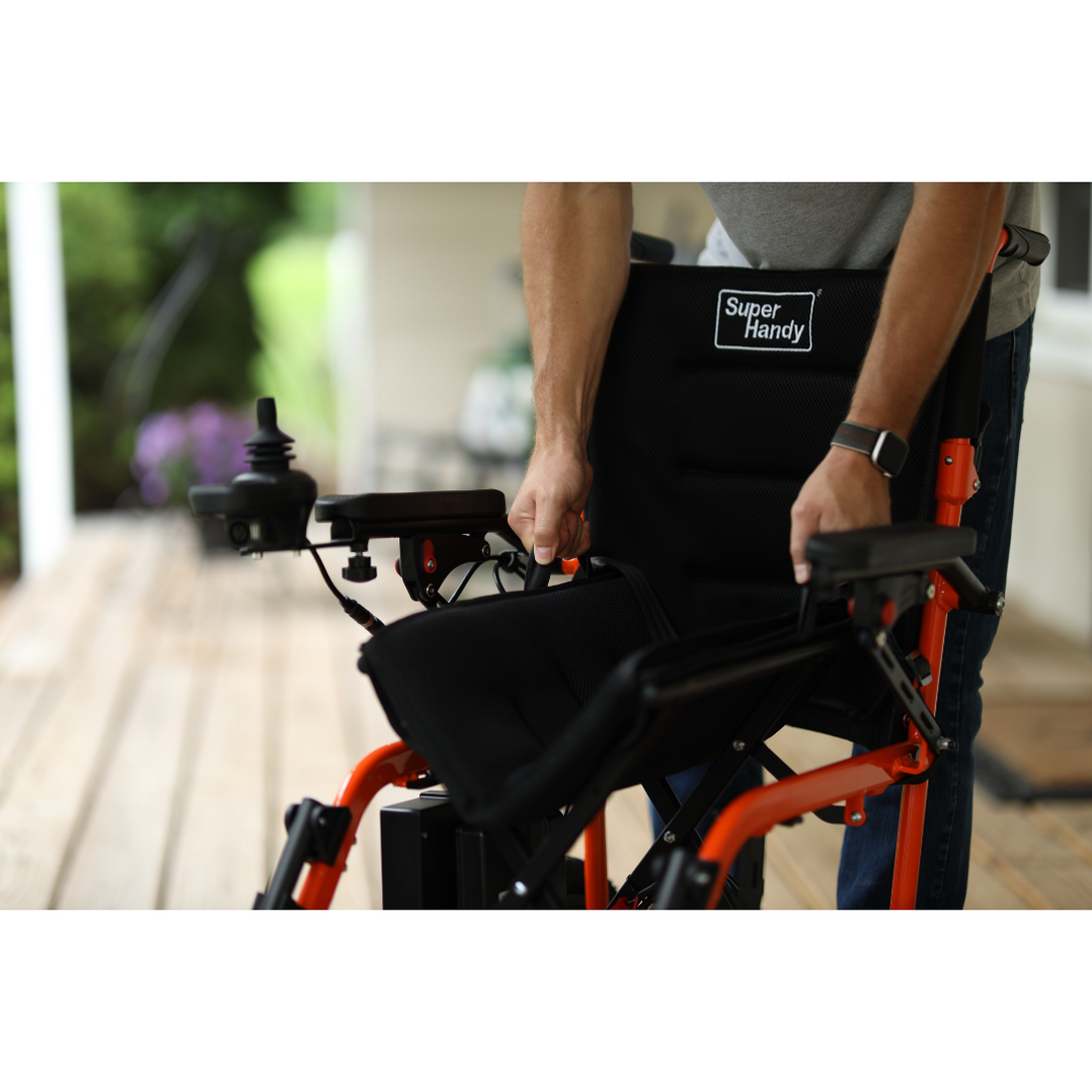 SuperHandy GoRide Ultralite Electric Wheelchair - Portable at 39 lbs ...